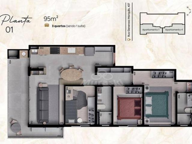 Apartamento com 3 dormitórios à venda, 94 m² por R$ 900.000,00 Praia Central Guaratuba/PR