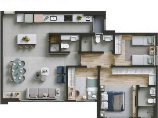 Apartamento com 3 dormitórios à venda, 95 m² por R$ 1.505.305,00 Vila Izabel Curitiba/PR