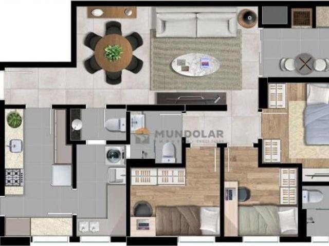 Apartamento com 3 dormitórios à venda, 95 m² por R$ 1.355.249,38 Batel Curitiba/PR