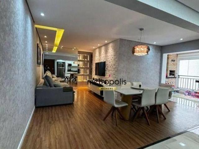 Apartamento com 3 dormitórios à venda, 96 m² por R$ 1.010.000,00 Vila Scarpelli Santo André/SP