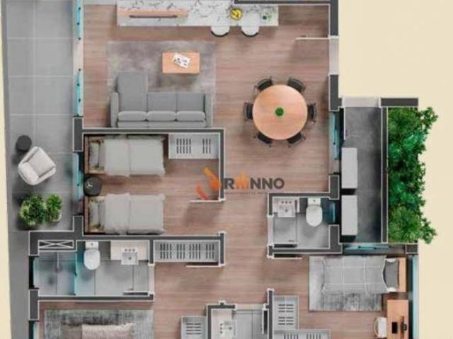 Apartamento com 3 dormitórios à venda, 96 m² por R$ 1.322.546,27 Ecoville Curitiba/PR