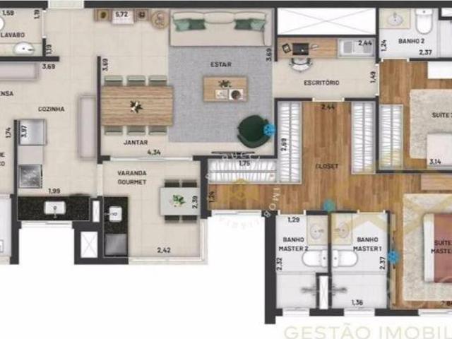 Apartamento com 3 dormitórios à venda, 98 m² Chácara da Barra Campinas/SP