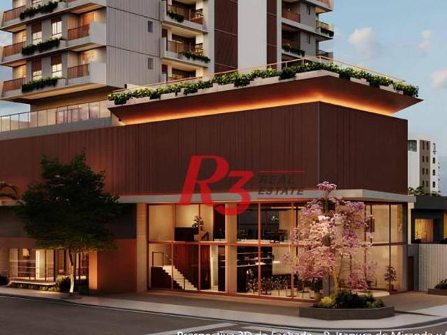 Apartamento com 3 dormitórios à venda, 99 m² por R$ 1.850.000,00 Boqueirão Santos/SP