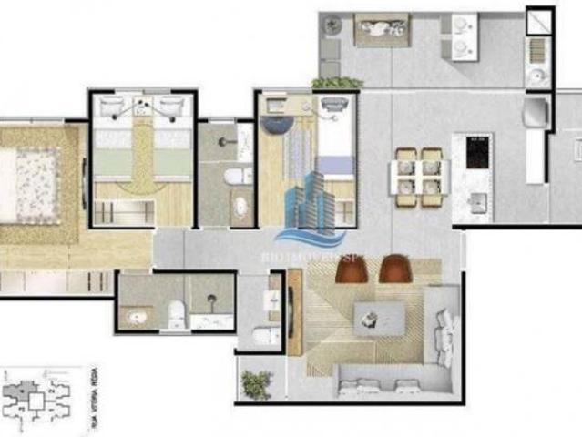 Apartamento com 3 dormitórios à venda, 92 m² por R$ 975.000,00 Campestre Santo André/SP