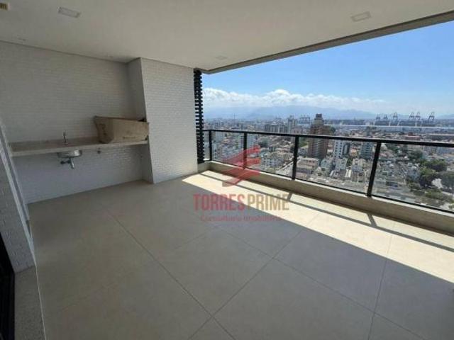 Apartamento com 3 dormitórios e lazer completo à venda por R$ 1.500.000 Aparecida Santos/SP
