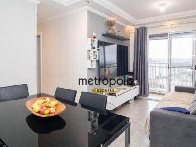 Apartamento com 3 dormitórios e 2 vagas à venda, 58 m² por R$ 450.000 Vila Homero Thon Santo And