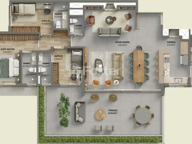 Apartamento com 3 dormitórios em Porto Alegre