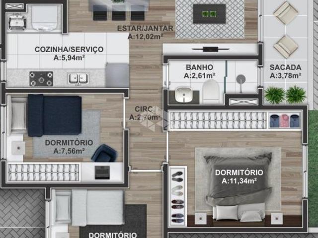 Apartamento com 3 Dormitórios no Bairro São Luiz em Caxias do Sul