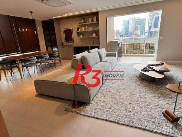 Apartamento com 3 dormitórios para alugar, 214 m² por R$ 25.000,00/mês Boqueirão Santos/SP