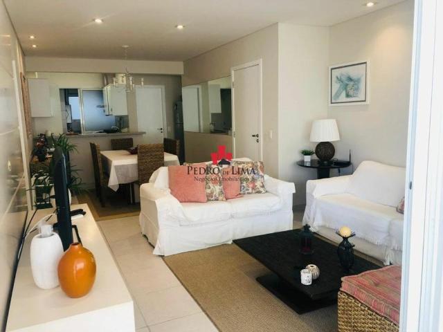 Apartamento com 3 dormitórios, sendo 3 suítes, com 2 vagas de garagem, 128 m², à locação por R$ 3.200,00 Bertioga/SP, Riviera de São Lourenço, Módulo: 8