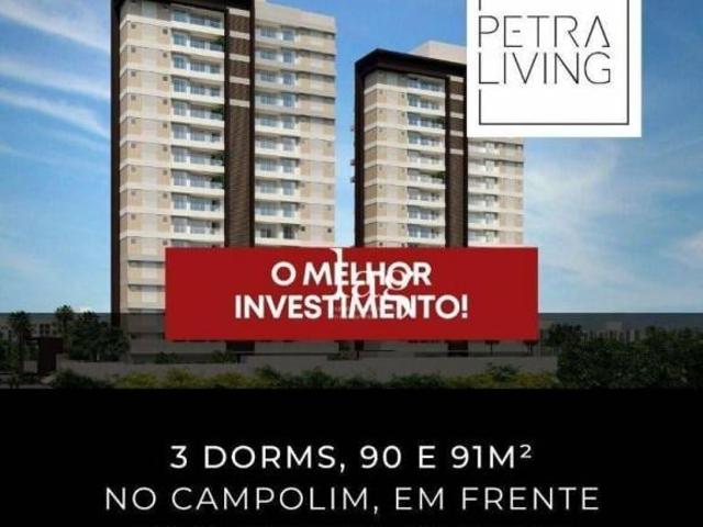 Apartamento com 3 quartos à venda, 91 m² Petra Living Sorocaba/SP