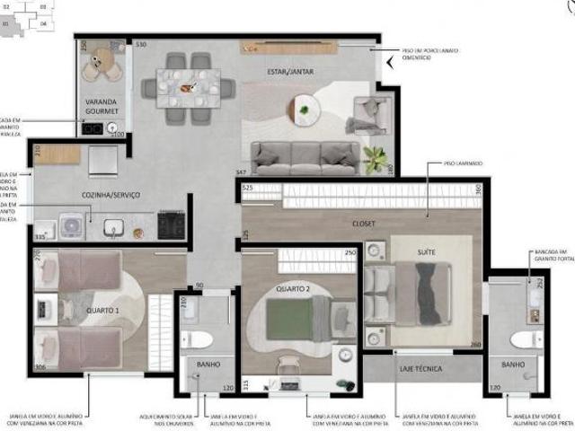 Apartamento com 3 quartos à venda, Bairro União Belo Horizonte/MG