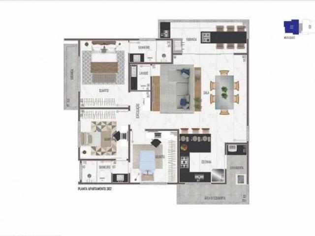 Apartamento com 3 quartos à venda em Contagem, no bairro Jardim Riacho Das Pedras