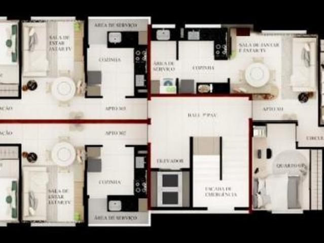 Apartamento com 3 quartos à venda em Contagem, no bairro Riacho Das Pedras
