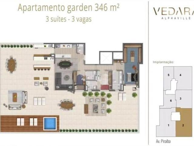 Apartamento com 3 quartos à venda em Centro comercial jubran SP