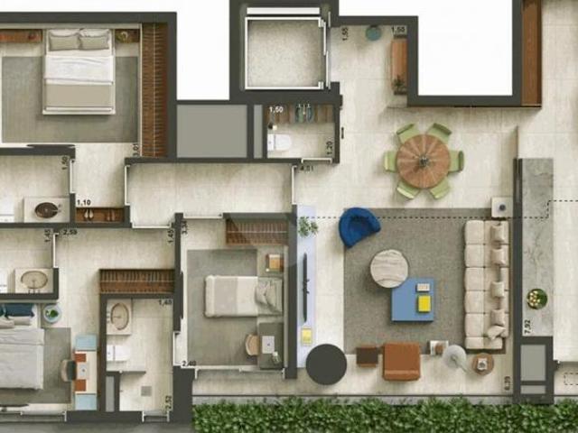 Apartamento com 3 quartos à venda em Cidade monções SP