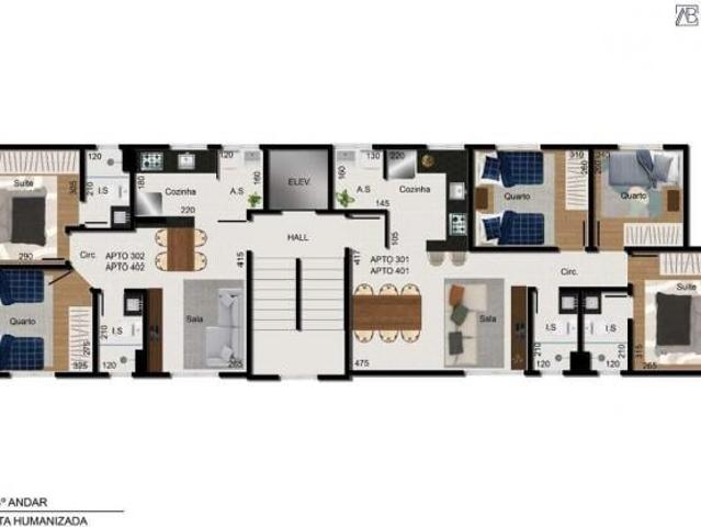 Apartamento com 3 quartos à venda em Belo Horizonte, no bairro Miramar