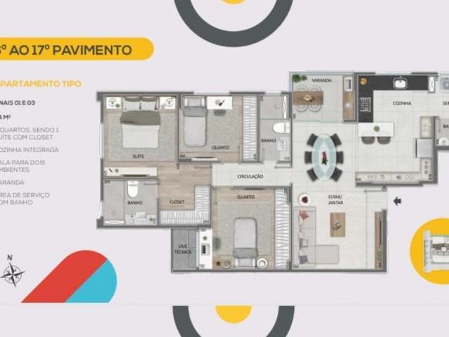 Apartamento com 3 quartos à venda em Belo Horizonte, no bairro Buritis