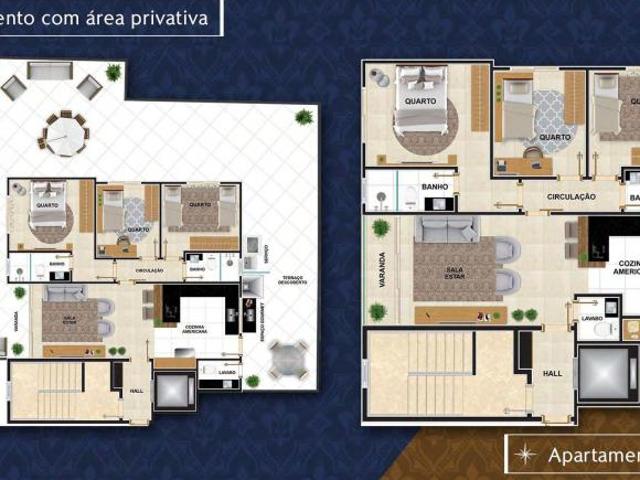 Apartamento com 3 quartos à venda em Belo Horizonte, no bairro Caiçaras