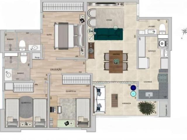 Apartamento com 3 quartos à venda em Belo Horizonte, no bairro Gutierrez