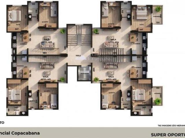 Apartamento com 3 quartos à venda em Belo Horizonte, no bairro Jardim Leblon