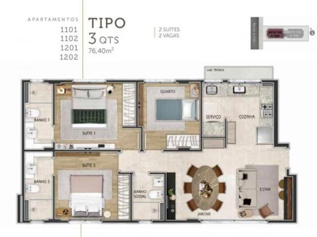 Apartamento com 3 quartos à venda em Belo Horizonte, no bairro Santo Agostinho