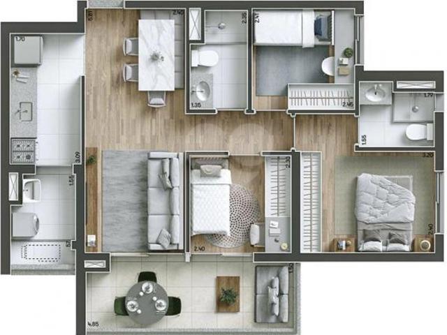 Apartamento com 3 quartos à venda em Liberdade SP