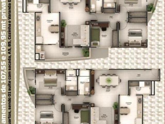 Apartamento com 3 quartos à venda no Bairro Tibery Uberlândia/MG
