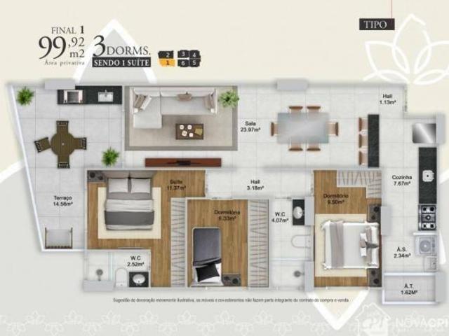 Apartamento com 3 quartos à venda na Vila Guilhermina Praia Grande/SP