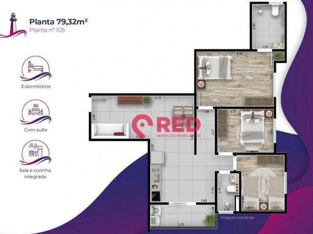 Apartamento com 3 quartos à venda por R$ 354.000 Caguaçu Sorocaba/SP