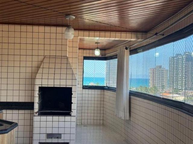 Apartamento com 3 quartos e 3 suítes no canto do forte em Praia Grande com vista mar e churrasqueira