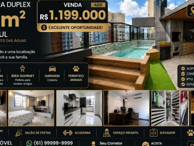 Apartamento com 3 quartos e 150 m² à venda em Aguas Sul Residencial Recanto das Águas
