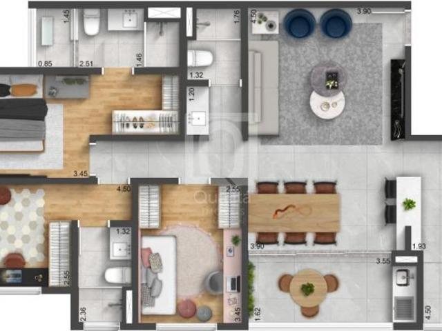 Apartamento com 3 Quartos e Suíte Master na planta Condomínio Horizonte Divino Sorocaba, SP