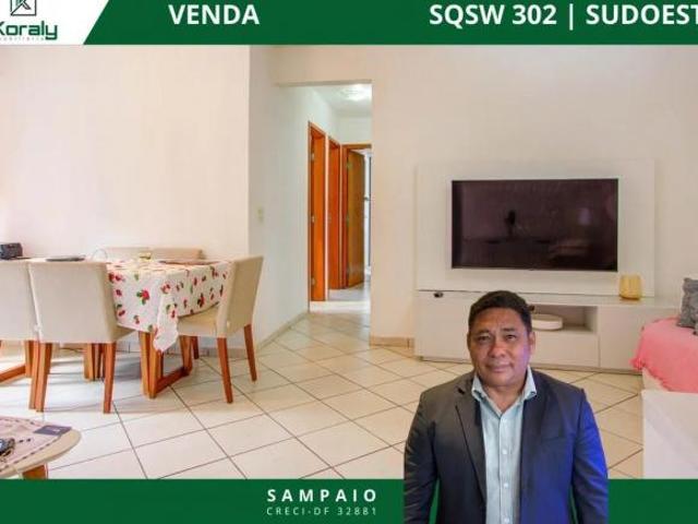 Apartamento com 3 quartos sala ampla integrada a varanda, cozinha e DCE Sudoeste SQSW 302