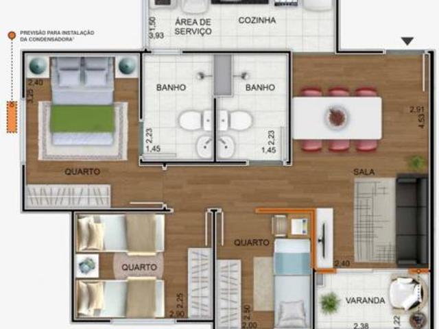 Apartamento com 3 Quartos Sendo 1 Suíte e 1 vaga na Mooca