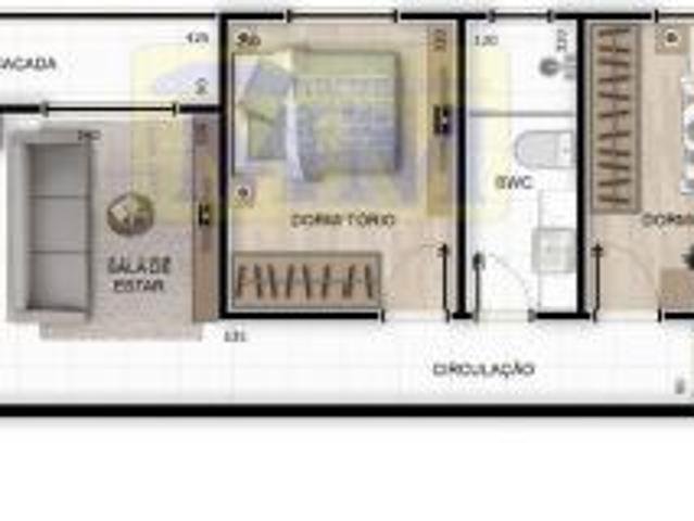 Apartamento com 3 quartos sendo 1 suíte no Emiliano Perneta de Pinhais/PR