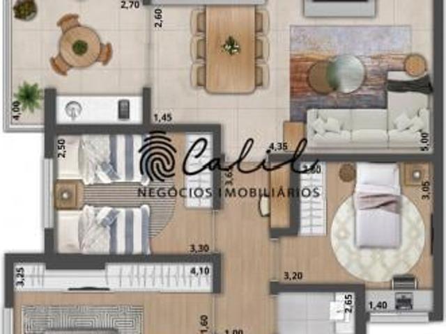 Apartamento com 3 quartos 1 suíte, 90,15m² à venda por R$ 788.000,00 Edifício Edras Residence, R