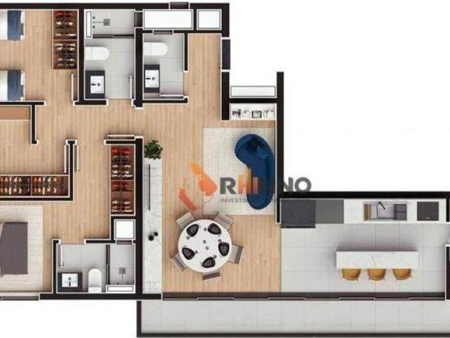 Apartamento com 3 quartos, 1 suíte, 91,02m² no bairro Cabral