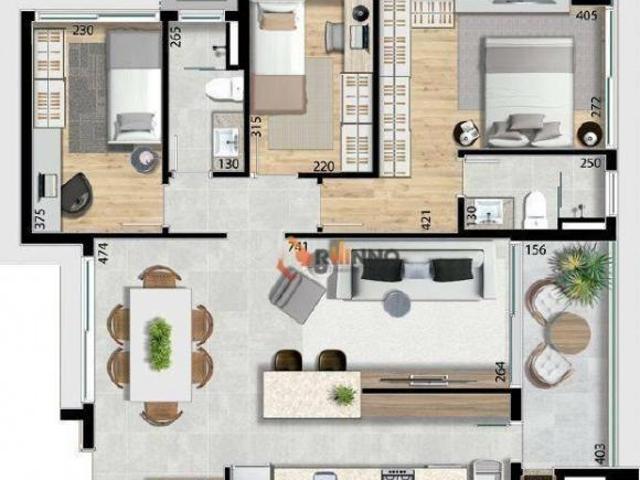 Apartamento com 3 quartos, 1 suíte, 93 m² no bairro Bacacheri