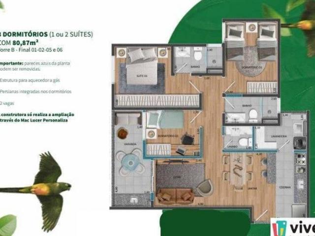 APARTAMENTO COM 3 QUARTOS, 80M² NO CONDOMÍNIO MAITÁ, JUNDIAÍ SP!