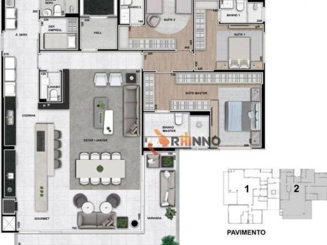 Apartamento com 3 suítes, 3 vagas, 228m² no bairro Ahú