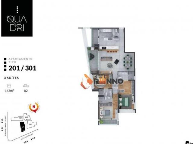 Apartamento com 3 dormitórios à venda, 142 m² por R$ 2.146.250,00 Bom Retiro Curitiba/PR