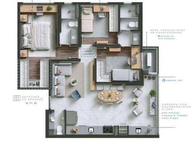 Apartamento com 3 suítes à venda, 83 m² por R$ 1.252.000 Jardim das Colinas São José dos Campos/