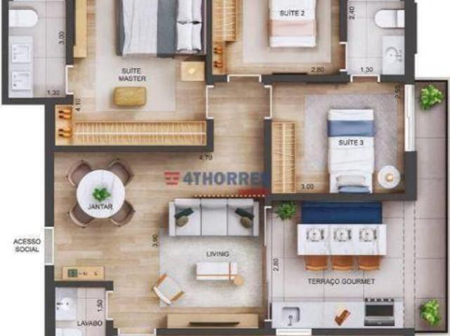 Apartamento com 3 suítes à venda, 96 m² por R$ 1.500.000 Vila Progredior São Paulo/SP