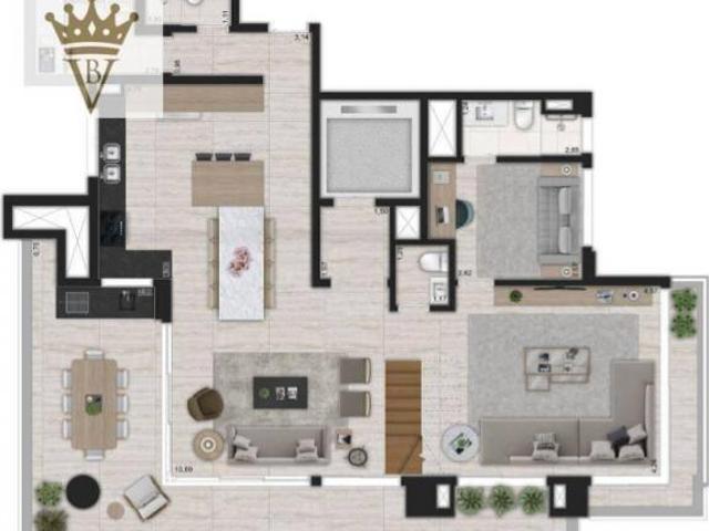 Apartamento com 3 suítes à venda, 153 m² por R$ 4.733.843 Moema São Paulo/SP
