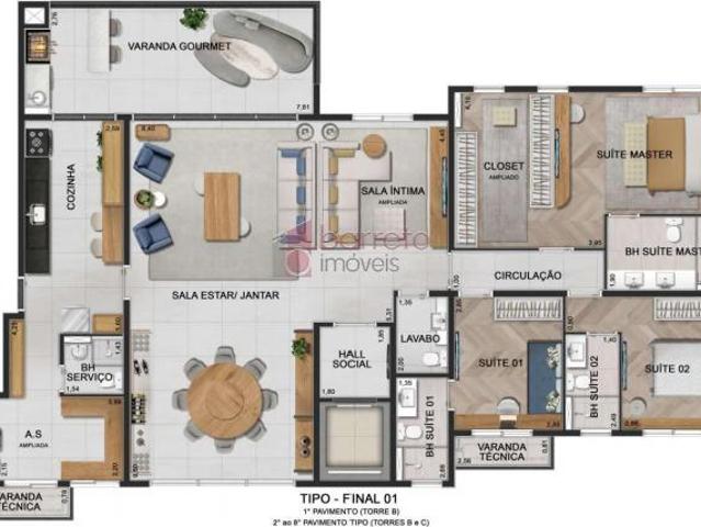 APARTAMENTO COM 3 SUÍTES À VENDA NO CONDOMÍNIO AUTHORIA by TEBAS JUNDIAÍ/SP