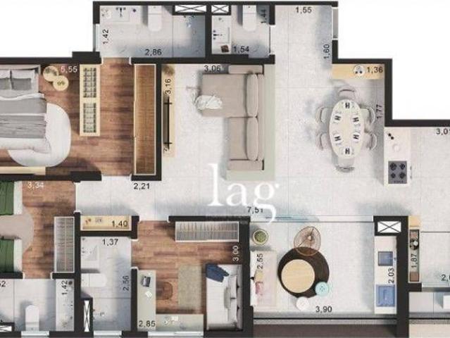 Apartamento com 3 suítes, andar alto, 115m² Condomínio Magnifique Sorocaba/SP