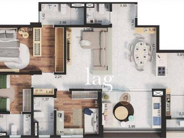 Apartamento com 3 suítes, andar alto, 115m² Condomínio Magnifique Sorocaba/SP