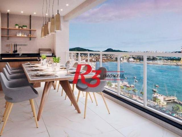 Apartamento com 3 suítes frente para o mar à venda, 218 m² por R$ 5.700.000 Ponta da Praia Santo