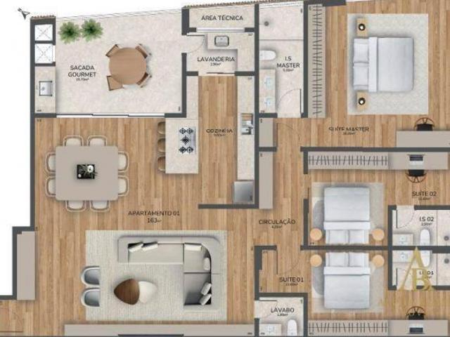 Apartamento com 3 suítes por R$ 1.835.583 Alphaville Graciosa